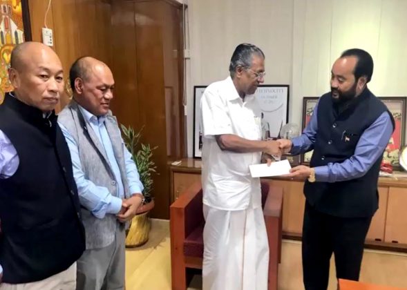 Nagaland Dy CM Y Patton meets Kerala CM, hands over donation ...