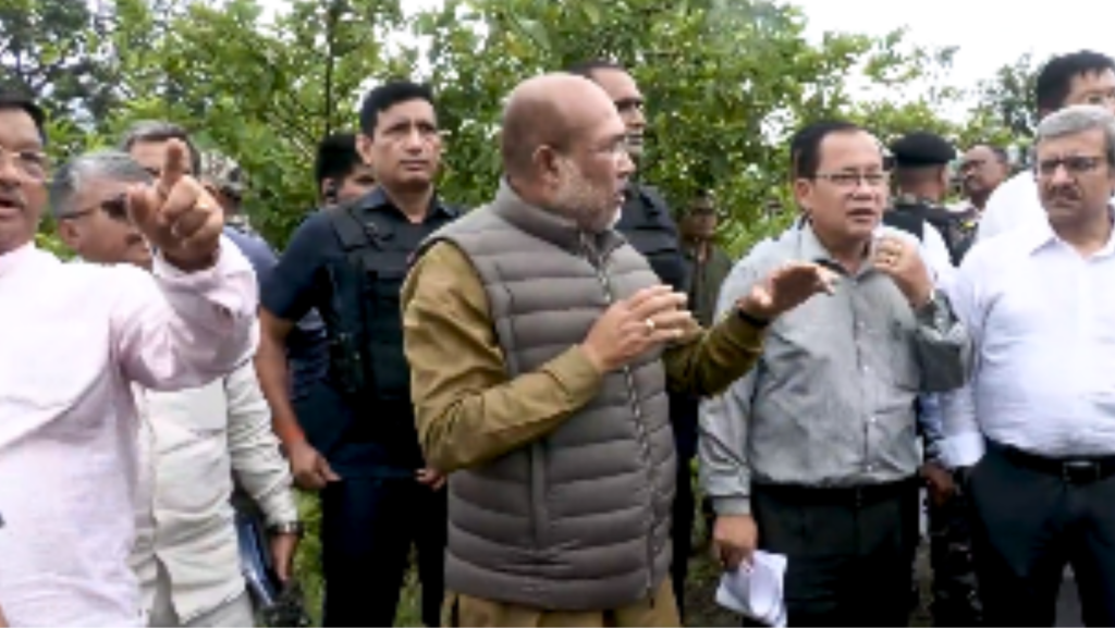 Manipur CM visits Moirang, inspects site for pre-fab houses for ...