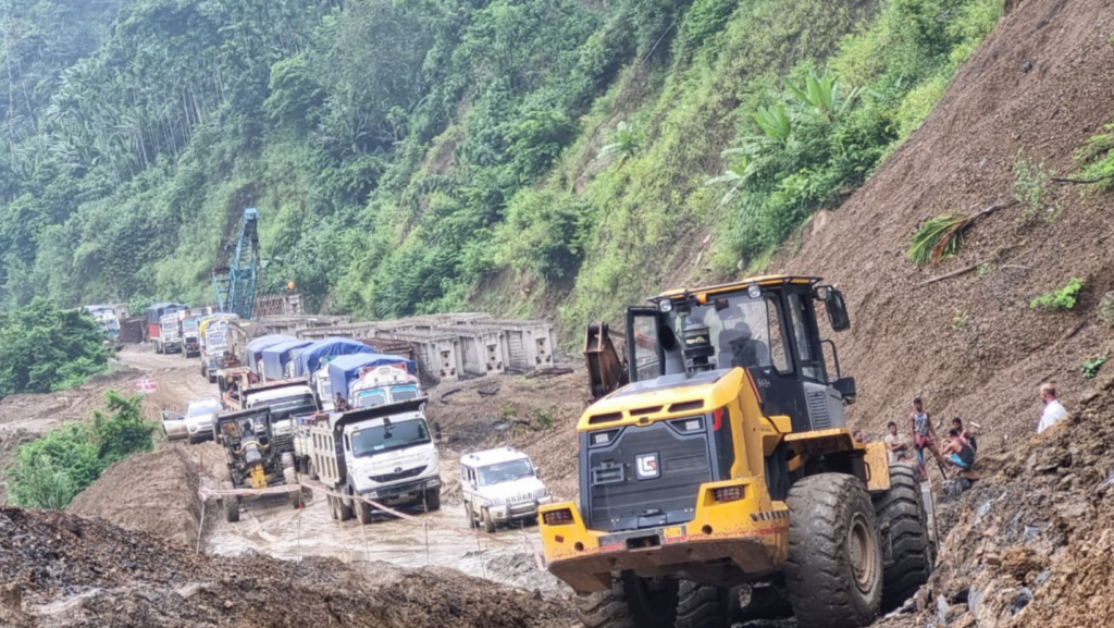 Landslide hits NH37 in Silchar, several vehicles stuck