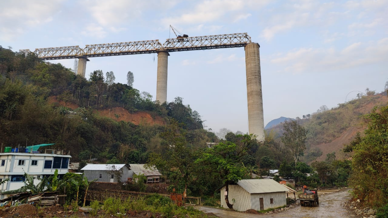World’s highest railway pier bridge in Manipur Nears Completion ...