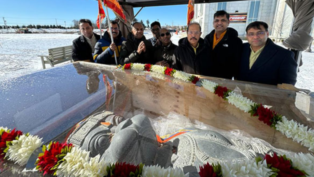 US: 25-feet statue of Lord Hanuman reaches temple in Monroe