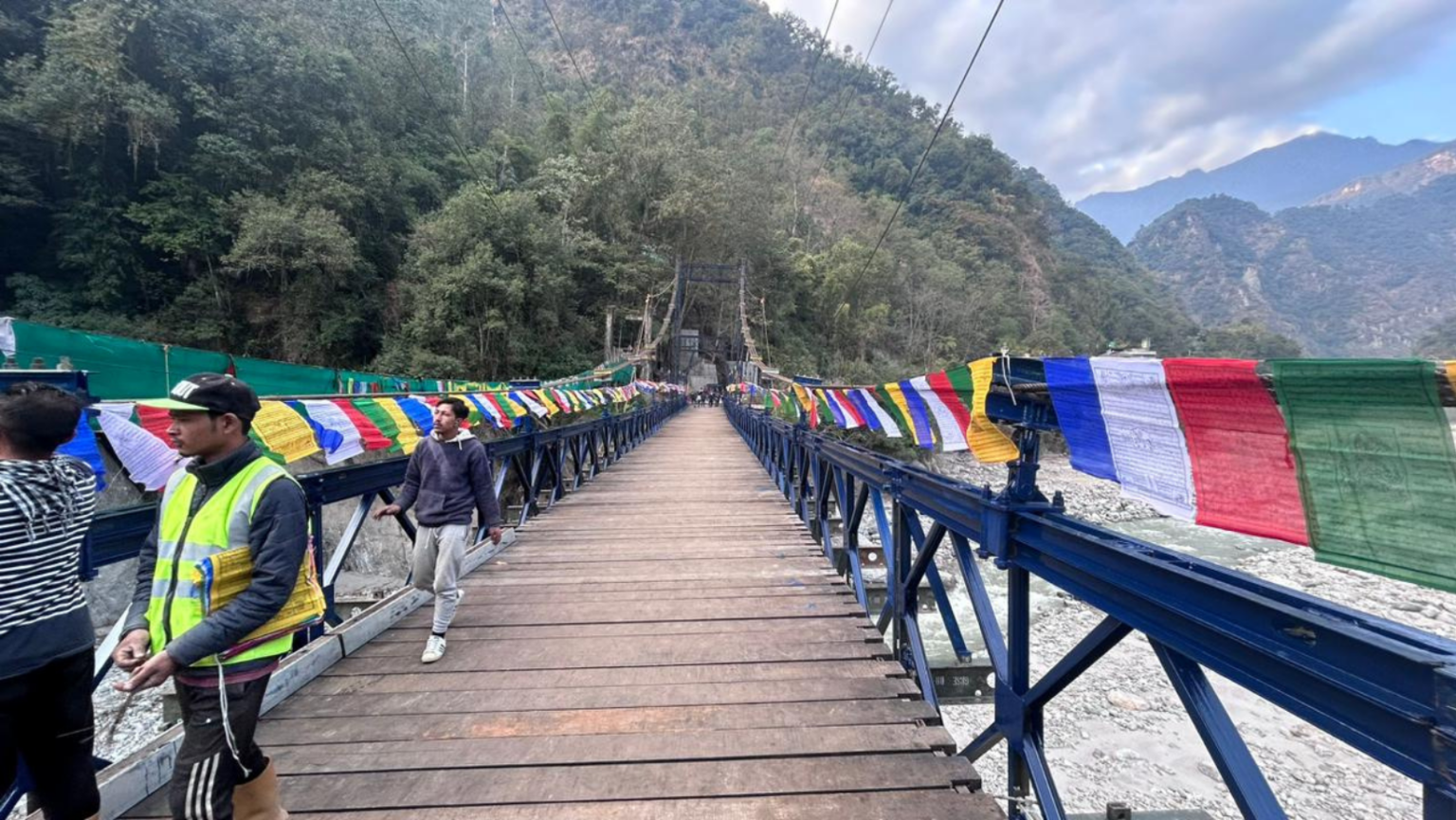 Sikkim: Border Roads Organization completes 400-feet suspension bridge ...