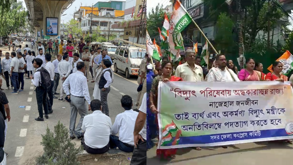 Tripura Congress and lawyers stage protests over 3-day power outrage in ...
