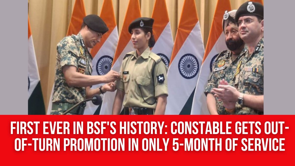 First ever in BSF's history: Constable gets out-of-turn promotion in ...