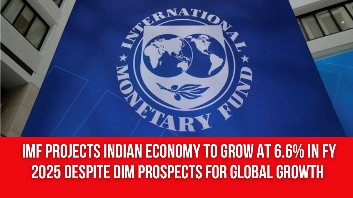 IMF projects Indian economy to grow at 6.6% in FY 2025 despite dim ...