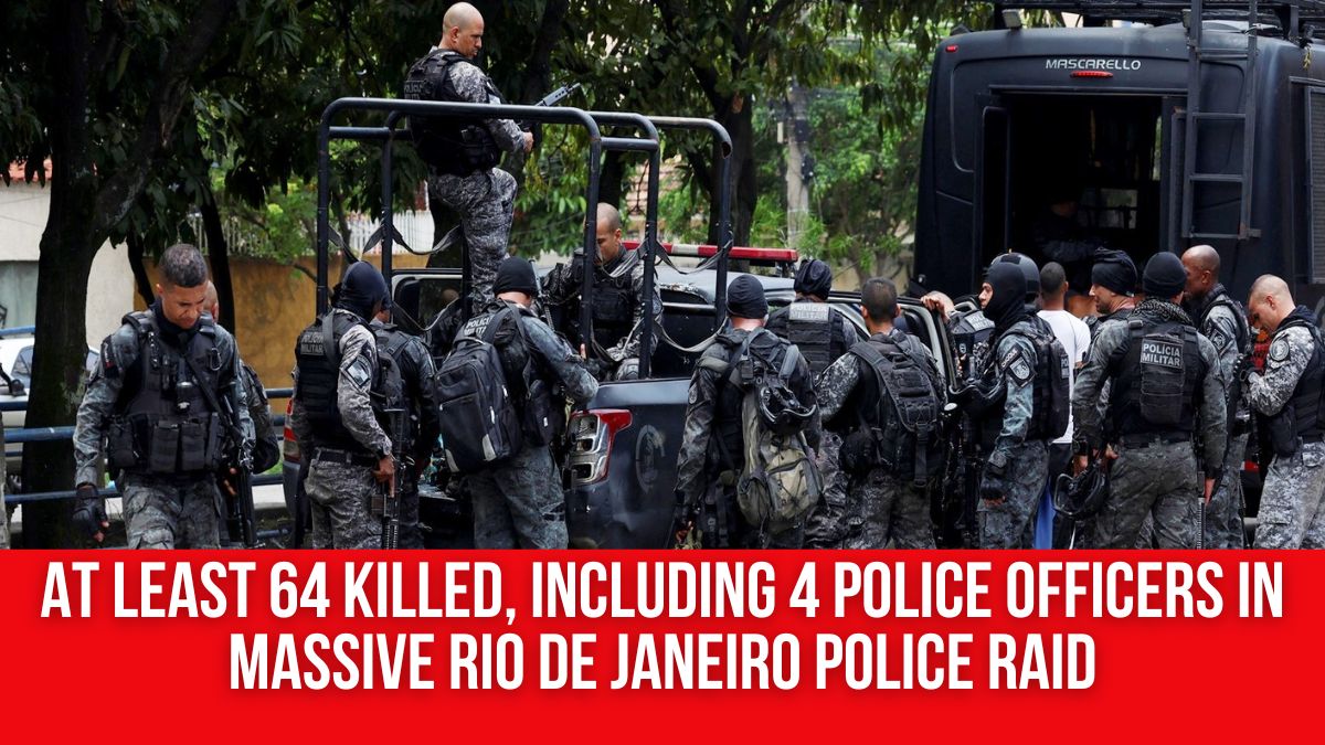 At least 64 killed, including 4 police officers in massive Rio de ...