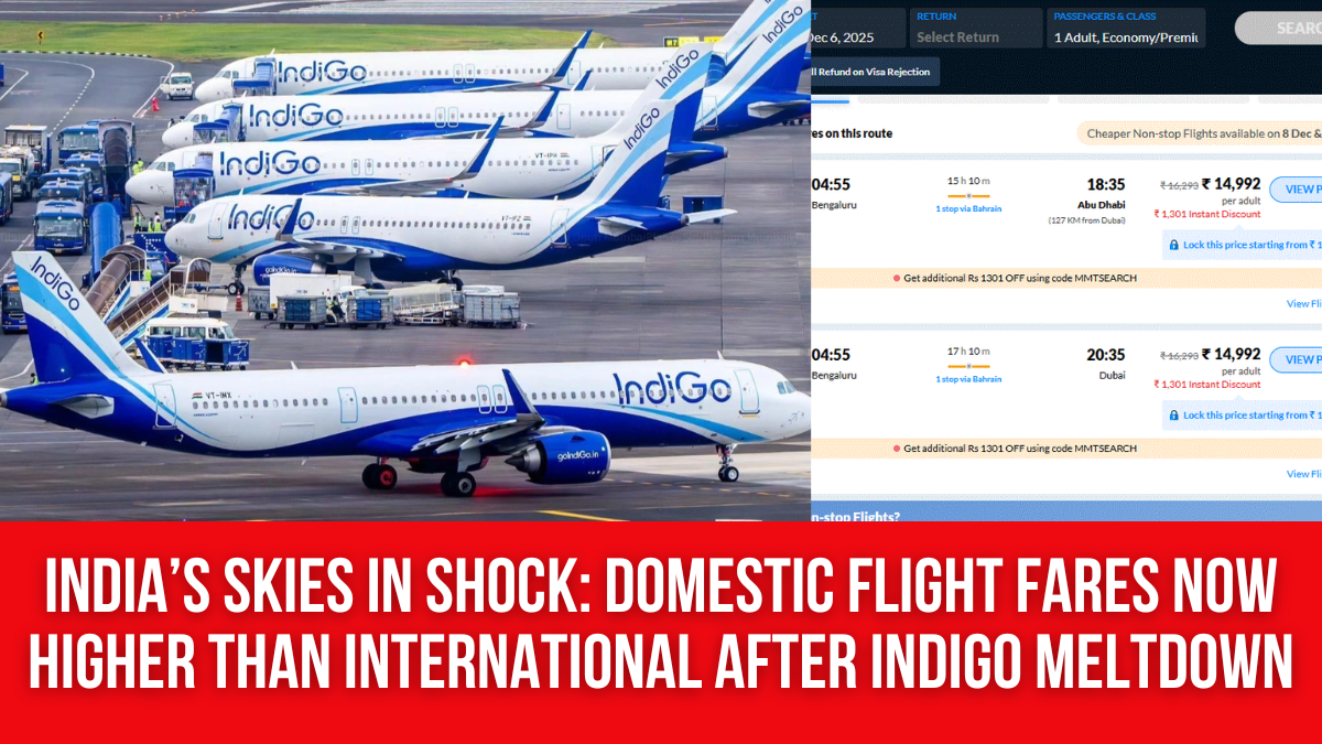 India’s Skies in Shock: Domestic Flight Fares Now Higher Than ...