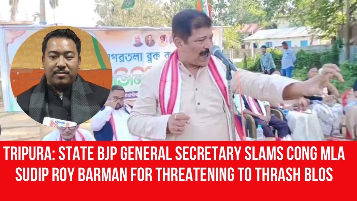 Tripura: State BJP General Secretary Slams Cong MLA Sudip Roy Barman ...