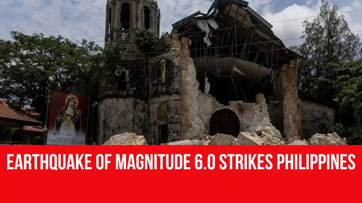 Earthquake of magnitude 6.0 strikes Philippines