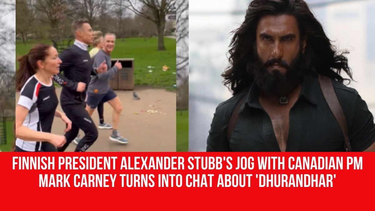 Finnish President Alexander Stubb's jog with Canadian PM Mark Carney ...